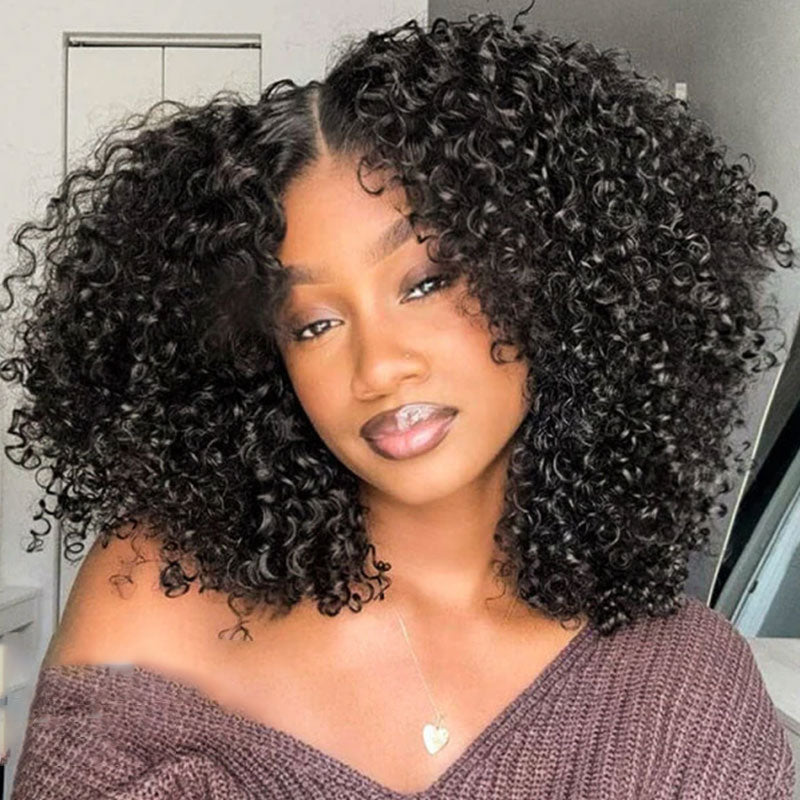 ZSF Curly Glueless HD Lace Wig Real HD Lace 100% Human Virgin Hair ...