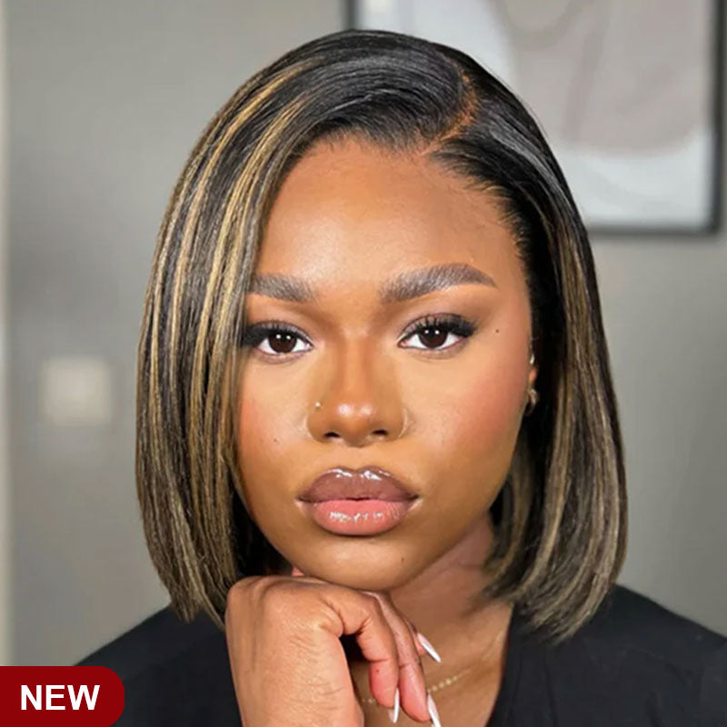 ZSF C Part | Highlight P1b/27 Straight Glueless Short Bob Lace Wig Dra ...