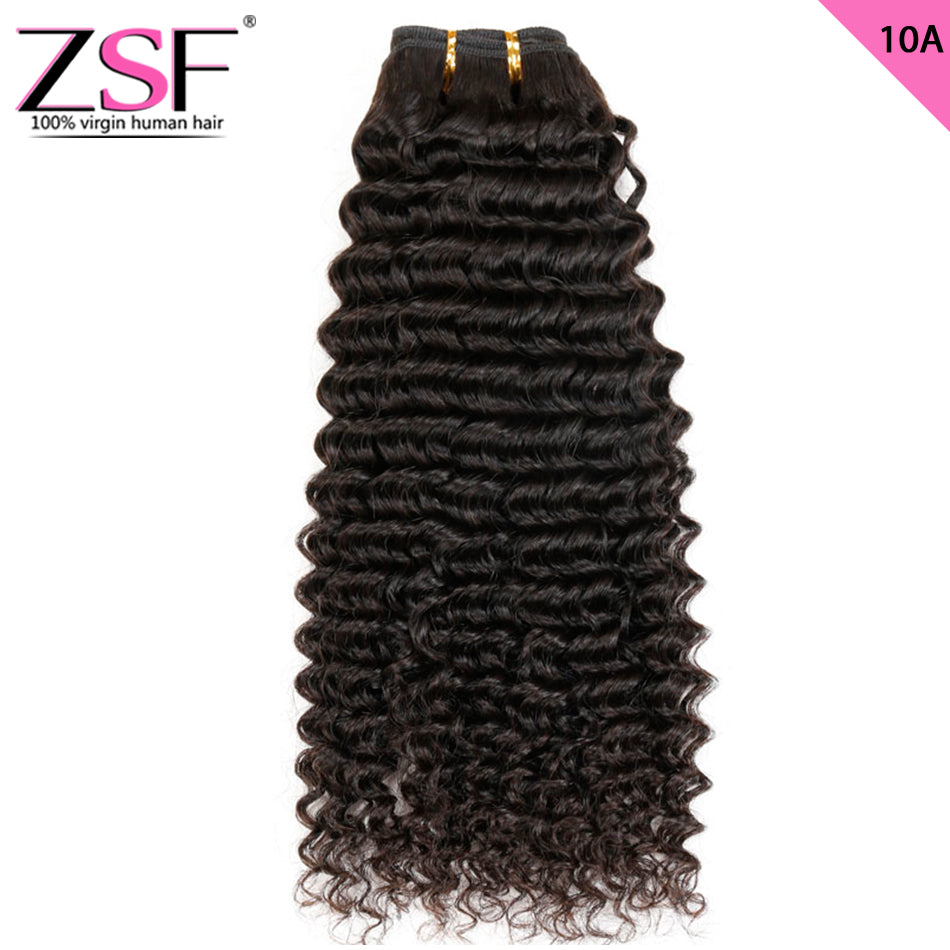 ZSF Hair Grade 10A Vigin Hair Curly 1Bundle 100% Unprocessed Human Hair ...